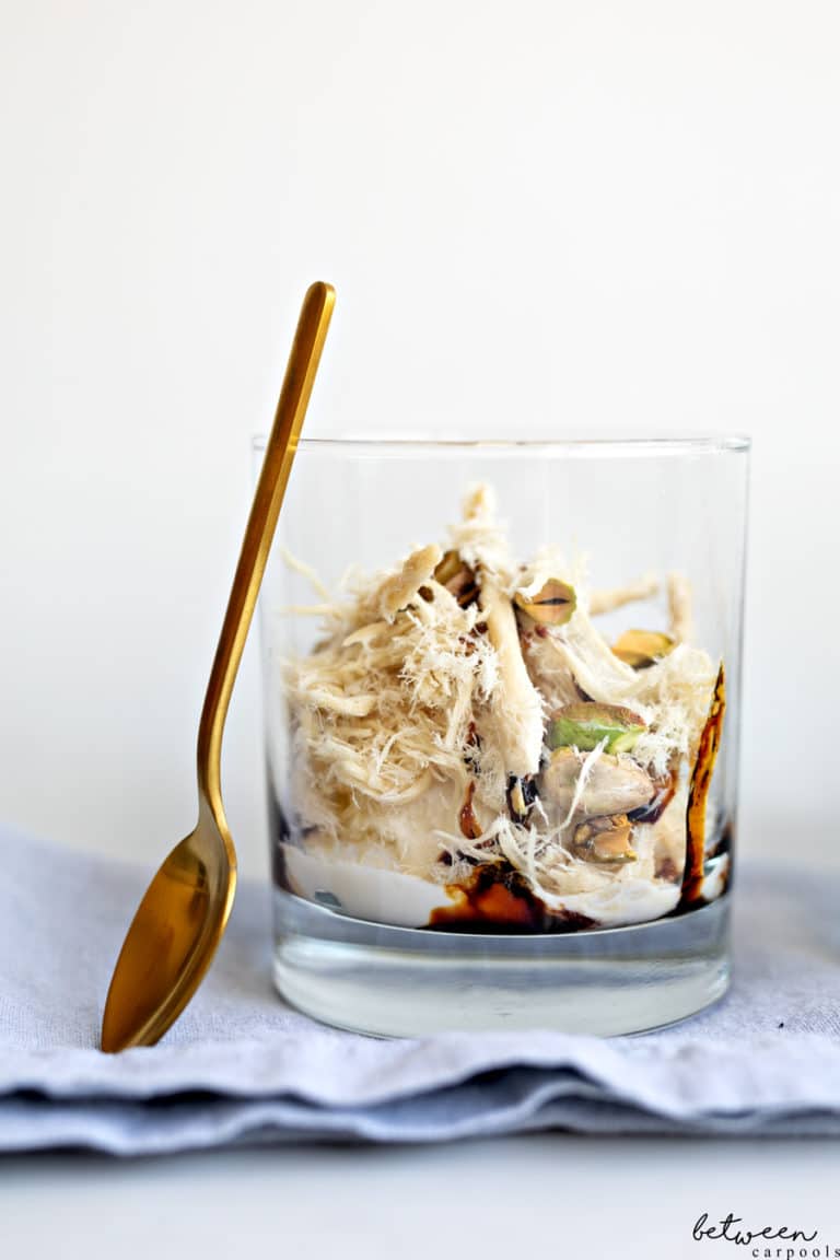 Halva Ice Cream With Silan And Pistachios - Between Carpools