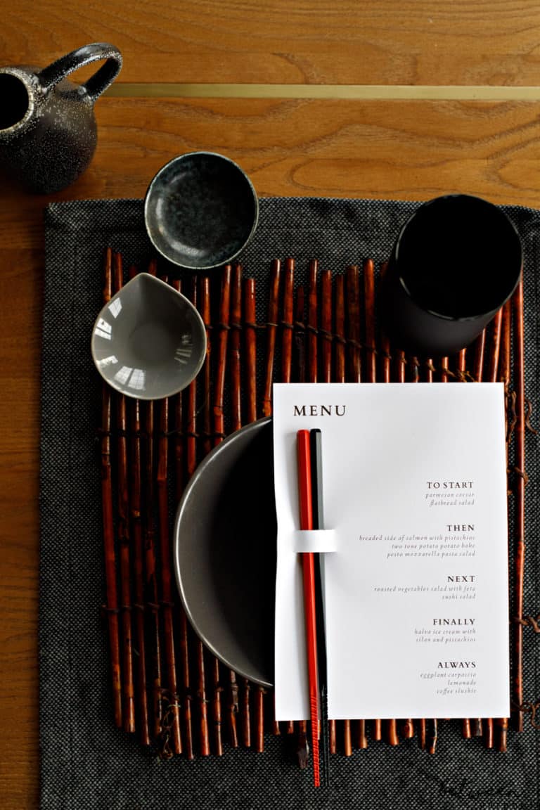 This Printed Menu is That Finishing Touch To Any Party - Between Carpools