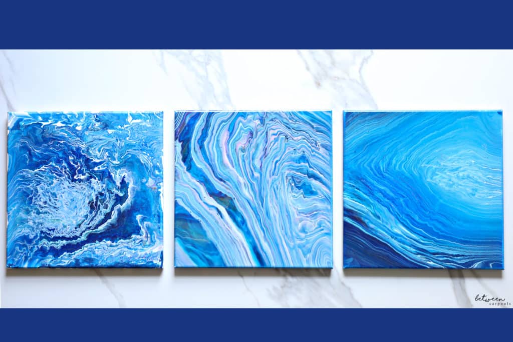 How to Make These Gorgeous Marbleized Paintings - Between Carpools