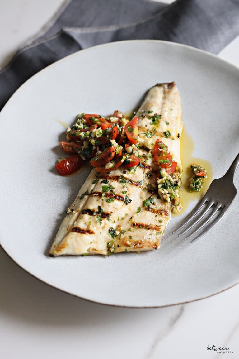 A Fresh Fish Dinner: Grilled Branzino With Tomato Garnish - Between ...