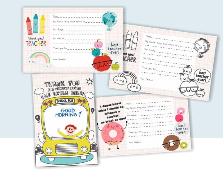 Print These Adorable Teacher & Bus Driver Thank You Cards. Free ...