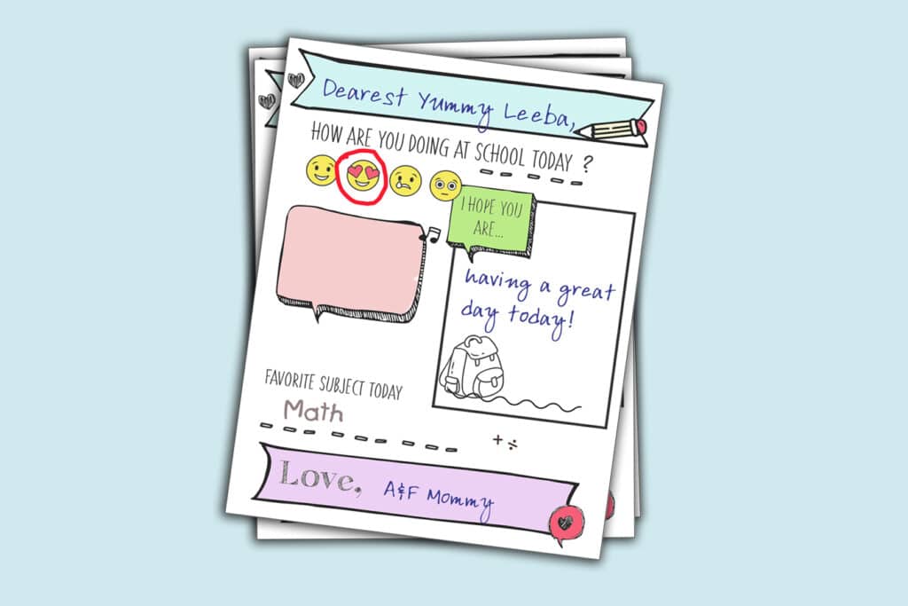 You'll Love Our Adorable School Notes - Free Download! - Between Carpools