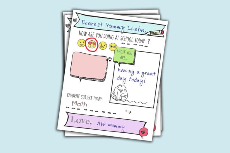 You'll Love Our Adorable School Notes - Free Download! - Between Carpools