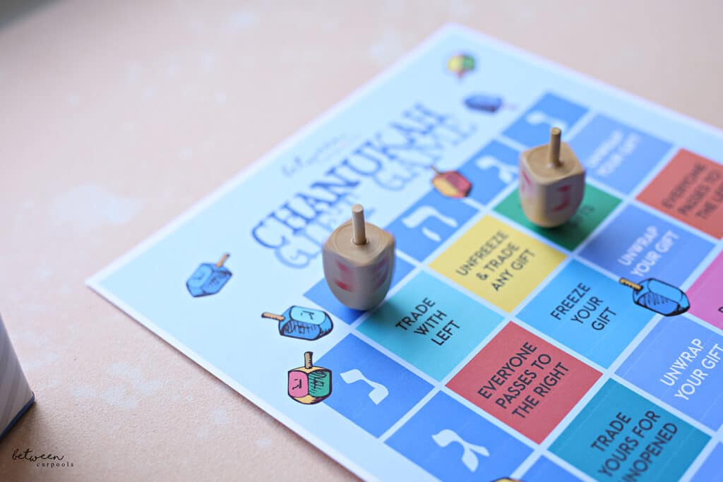 How to Play Our Chanuka Gift Dreidel Game! (Free Game Board Download ...