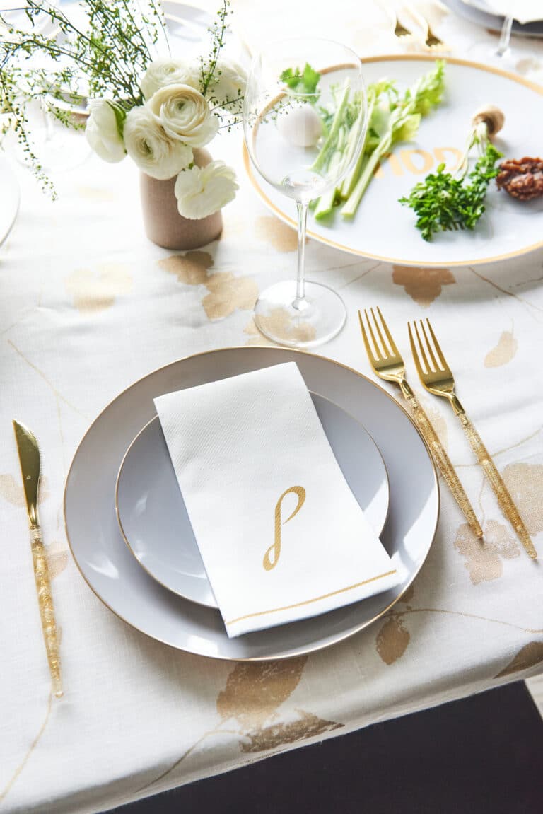 Table Inspiration: Set a Gorgeous Classic Pesach Table - Between Carpools