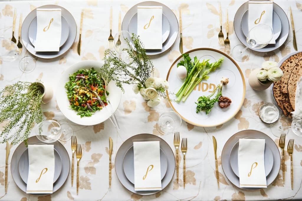 Table Inspiration: Set a Gorgeous Classic Pesach Table - Between Carpools