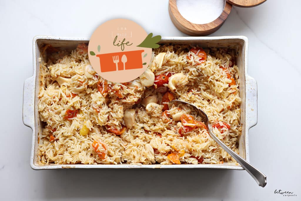 The 9x13 Life: Garlic Confit And Blistered Tomato Rice - Between Carpools