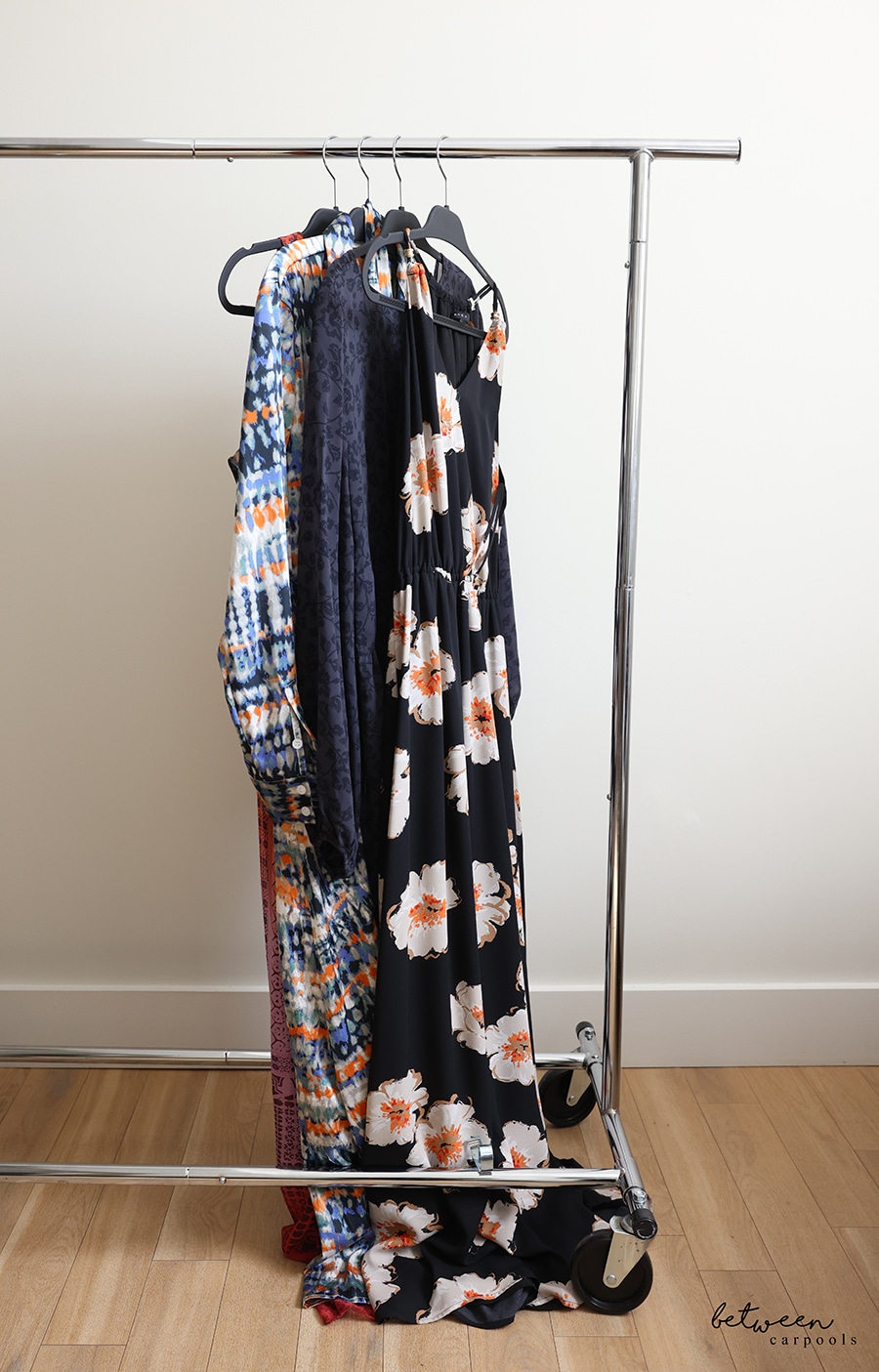 Our Solution For Hanging Long Dresses - Between Carpools