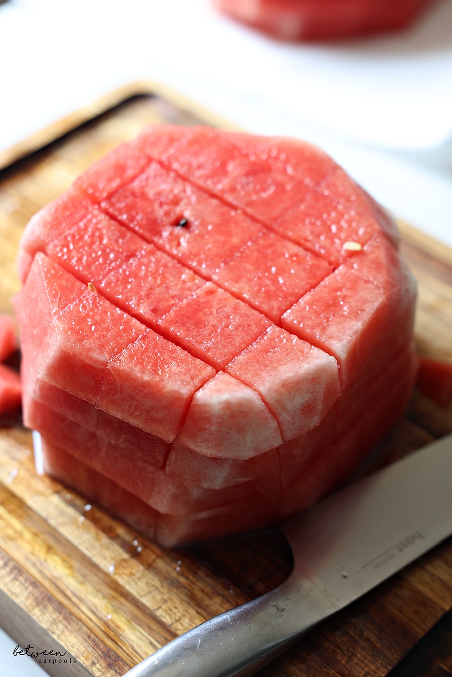How To Cut A Whole Watermelon Neatly - Between Carpools