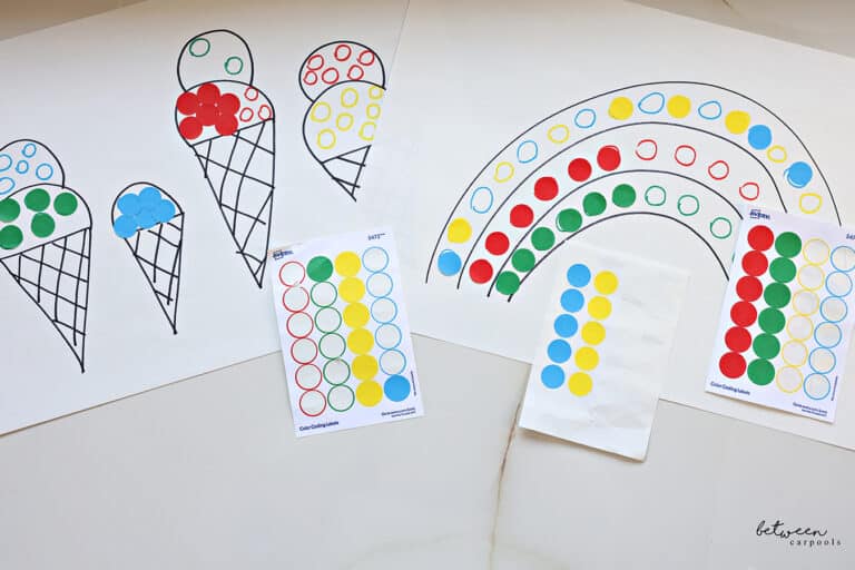 The Dot Sticker Activity for Toddlers - Between Carpools