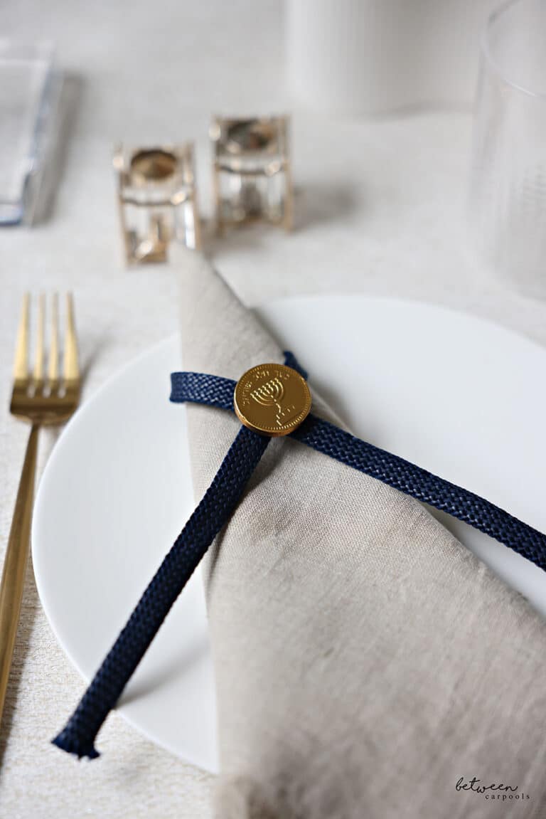 Create a Chocolate Coin Napkin Ring - Between Carpools