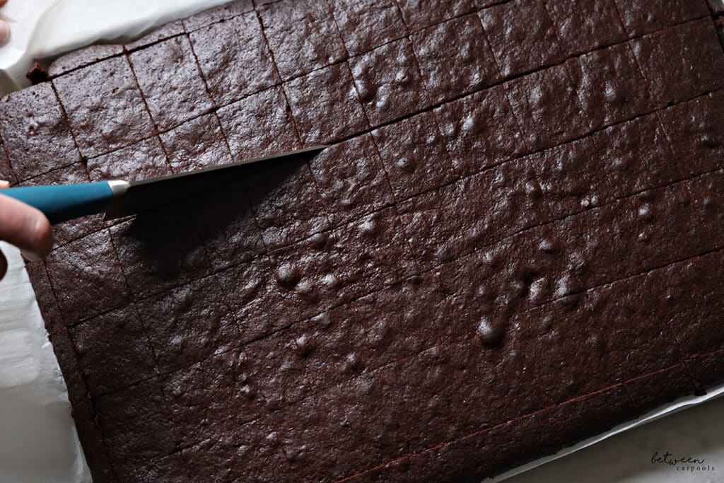 The Perfect Brownie. Or Chocolate Cake Square. - Between Carpools