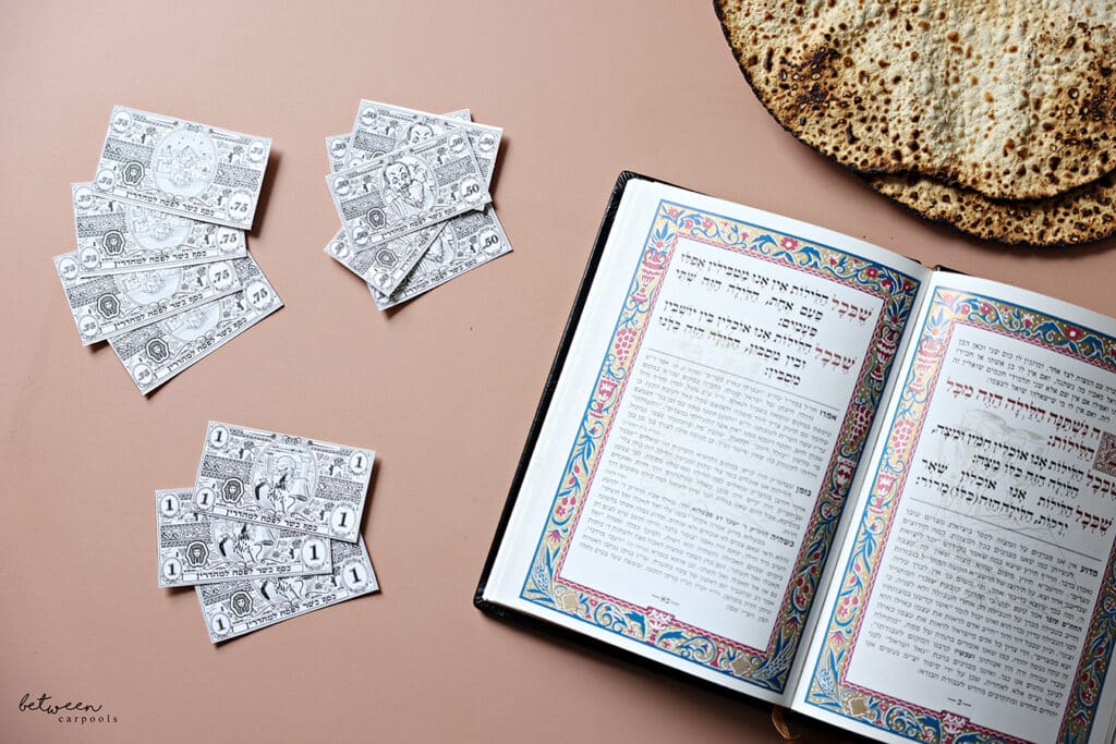 Download and Print This Fun Pesach Money - Between Carpools