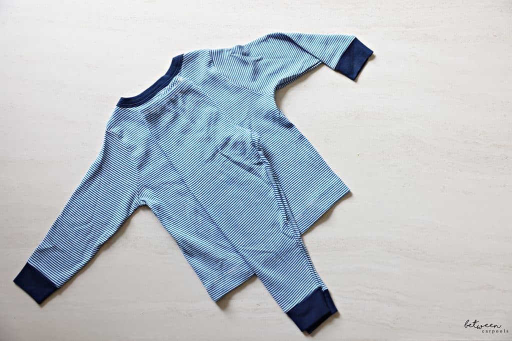 The Neatest Way to Fold Pajamas - Between Carpools