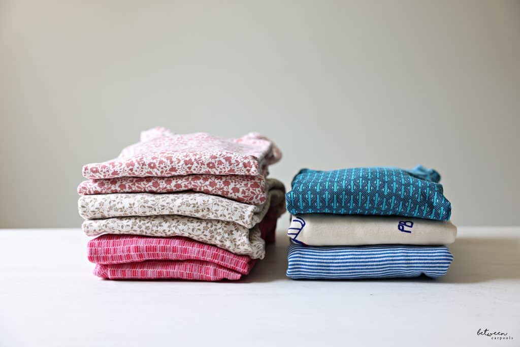 The Neatest Way to Fold Pajamas - Between Carpools