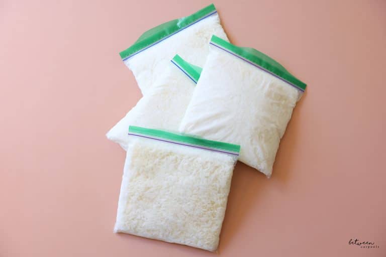 How to Make Frozen Rice Packets - Between Carpools