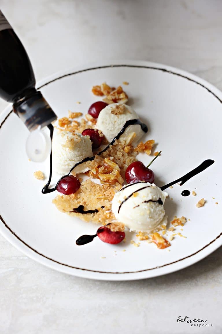 Cherry Praline Sundaes - Between Carpools