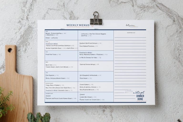 Download Your Weekly Menu Planner Here - Between Carpools