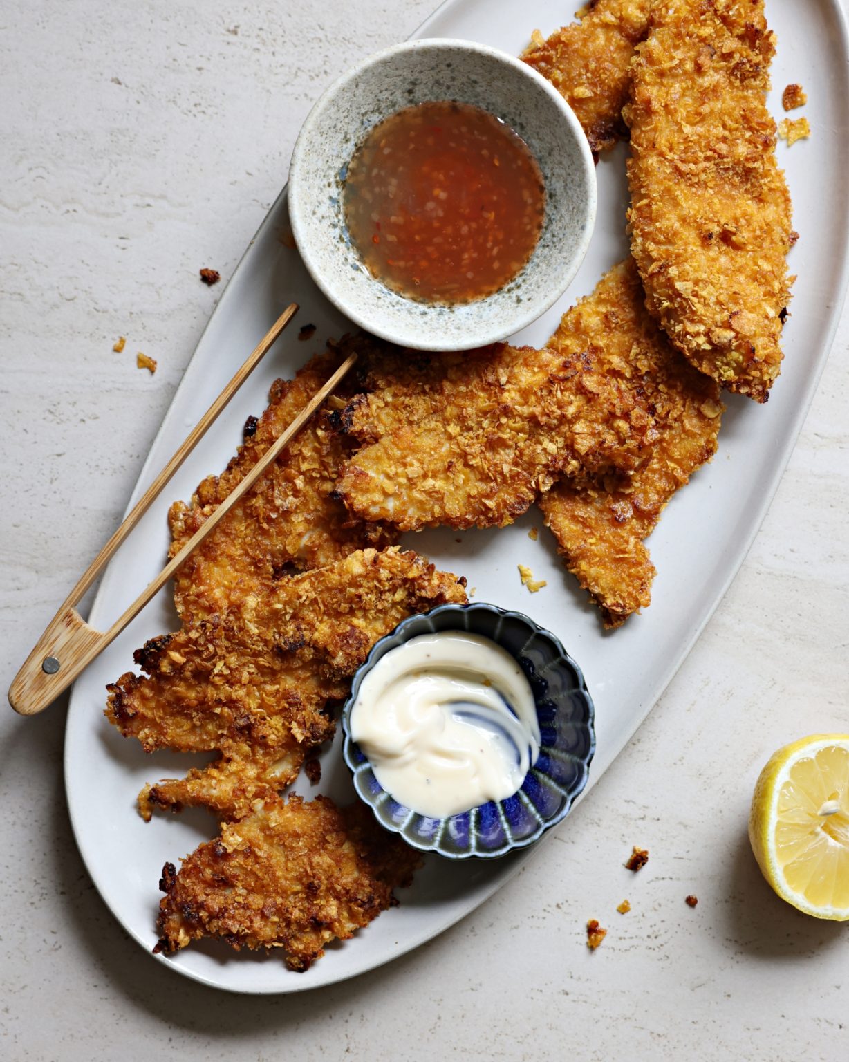 Tastes-Like-Fried Corn Flake Schnitzel from Dinner Done 2 - Between ...
