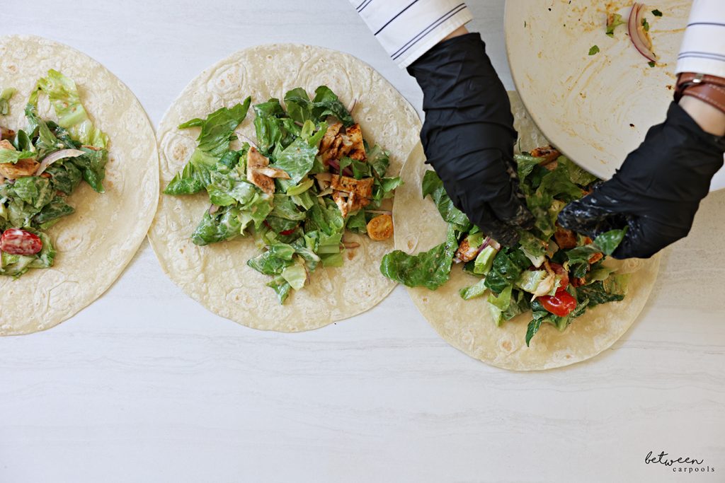 Grilled Chicken Caesar Wraps - Between Carpools