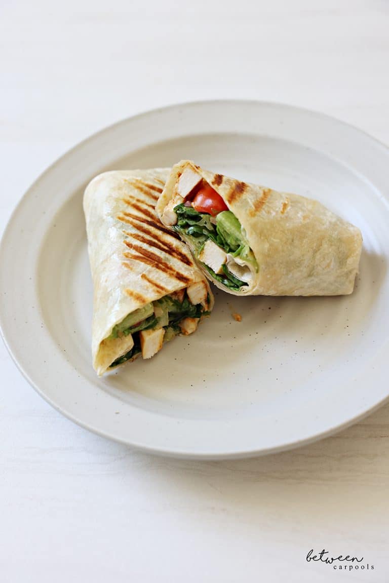 Grilled Chicken Caesar Wraps - Between Carpools