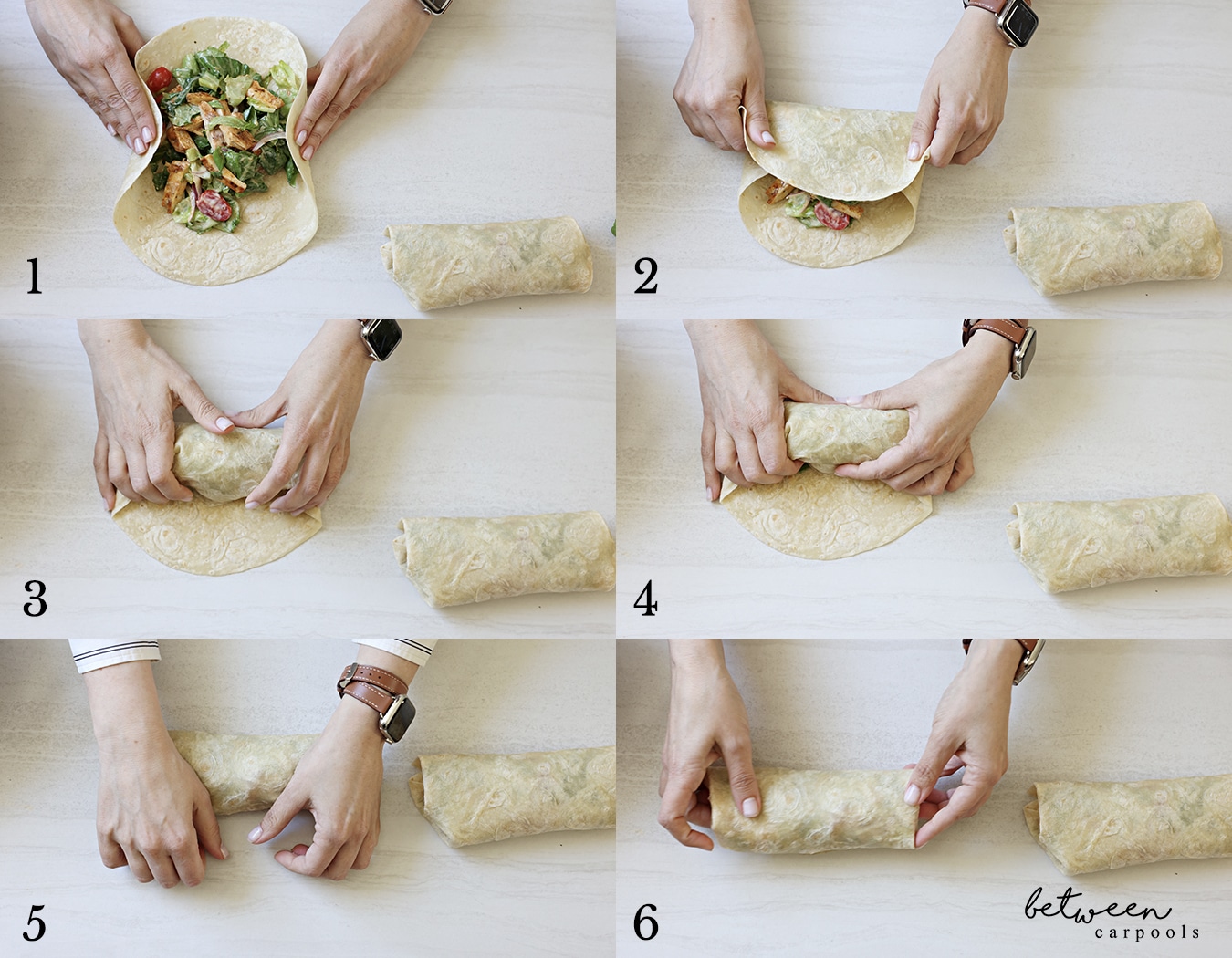 Grilled Chicken Caesar Wraps - Between Carpools